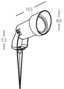Zambelis E310 - Venkovní lampa 1xGU10/7W/230V IP54