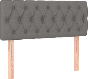 Box spring postel s matrací a LED tmavě šedá 90x190 cm textil 3133918