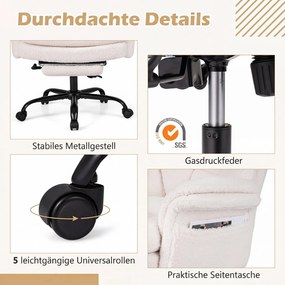 Costway Kancelářské křeslo ergonomické výškově nastavitelné manažerské křeslo