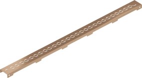 Mexen Flat, lineární podlahový žlab 100 cm, měděná matná, 1C23100