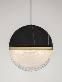 Černé kovové LED stmívatelné závěsné svítidlo ø 16 cm Dorin – Nova Luce