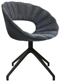 TONON - Otočná židle s kovovou podnoží FLOWER, čalouněná