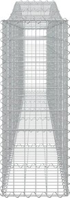 Klenuté gabionové koše 7 ks 400x30x80/100 cm pozinkované železo 3145818