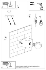 Sollux SL.0682 - Nástěnné svítidlo ABEL 1xE27/60W/230V beton