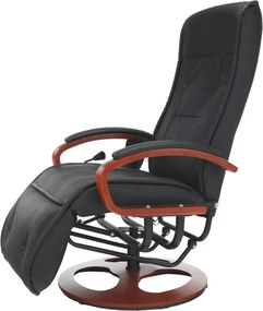 Masážní křeslo, elektrické, černé, ARTUS 2