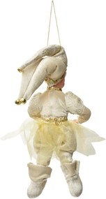 Závěsná dekorace Elf ve zlatém obleku - 10*8*28 cm