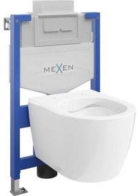 Mexen WC podomítkový set Felix XS-U stojan s WC mísou Carmen, Bílá - 6853388XX00