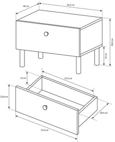 Ložnice DECO | 4 díly | kraft zlatý/antracit