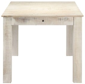 Jídelní stůl bílý 180 x 90 x 76 cm masivní mangovníkové dřevo - Default Title