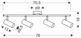 Bodové svítidlo COLLY 4xGU10/15W/230V zlatá