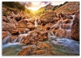 Obraz na plátně Vodopád Hory Kámen - 120x80 cm