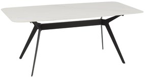 OnaDnes -20% Bílý porcelánový jídelní stůl J-line Malak 180 x 90 cm