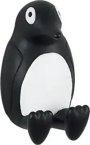 Spirella PINGU dětský háček tučňák černý-bílý / polyresin / samolepící