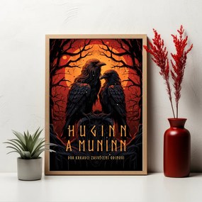 Plakát - Králové vzduchu a myšlení - Huginn a Muninn