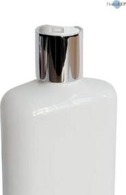 Dávkovač na mýdlo 250 ml bílý s bílo-stříbrným DISC TOP LIMA