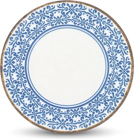 Bílý/modrý porcelánový talíř ø 27 cm Azul – BonBistro