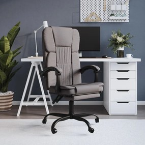 Polohovací kancelářská židle taupe textil - Default Title