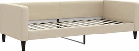 Válenda s přistýlkou a matracemi krémová 90 x 200 cm textil 3196600