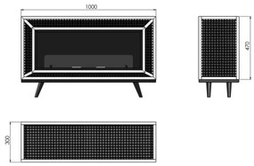 InFire - BIO krb 100x47 cm 3kW industriální
