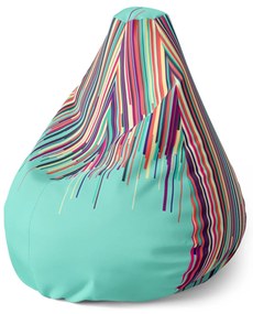 Sablio Sedací vak Pear Stékající barva - 140 x 100 x 25 cm