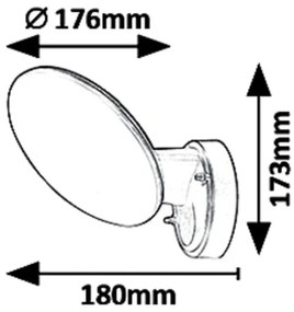 Rabalux 8134 - LED Venkovní nástěnné svítidlo VARNA LED/12W/230V IP54