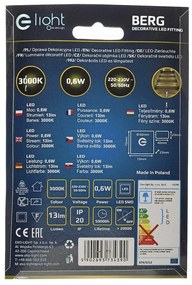 Schodišťové LED svítidlo Berg, 1x LED 0,6w, 3000k, s