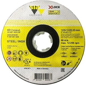 SIA Abrasives SiaAbrasives | Řezné kotouče na ocel a nerez X-LOCK – rychlé a čisté řezání Průměr: 115 mm, Šíře: 1 mm