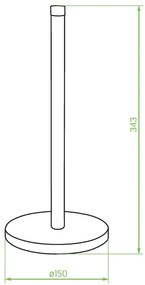 Laveo Oslo, kovový stojan na papírové utěrky 150x150x343 mm, černá-hnědá, LAV-ELD_700A