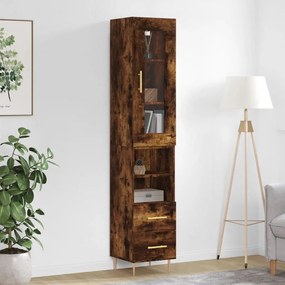 Skříň highboard kouřový dub 34,5 x 34 x 180 cm kompozitní dřevo