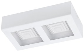 EGLO Stropní LED osvětlení FERREROS, 2x6,3W, teplá bílá, hranaté 96792
