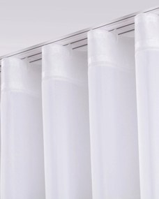 Záclona na řasící pásce Wave barva bílá látka poloprůhledná, lesklé