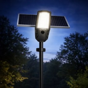 LED Stm. poul. lampa se senz. a solár. pan. KOBRA 400W/24000 mAh IP65 antr. + DO