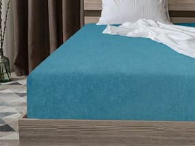 Froté prostěradlo EXCLUSIVE tmavě tyrkysové 90 x 200 cm