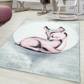 Kusový koberec Bambi 850 pink, 80x150, ružová, detská izba, Ayyildiz