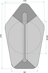 Toolight Rea, Nástěnné svítidlo LED G030-W GOLD, OSW-00692