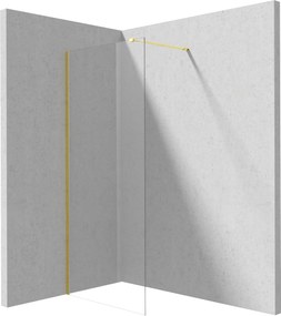 Deante Prizma sprchová zástěna walk-in 90 cm zlatá lesk/průhledné sklo KTJ_Z39P