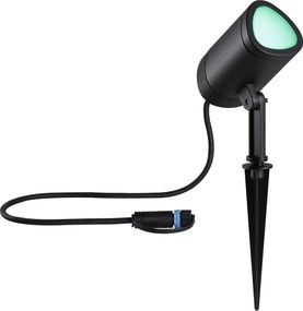 P 94849 Plug & Shine LED bodové zahradní světlo Smart Home Zigbee Shira IP65 RGBW+ 6,5W antracit - PAULMANN