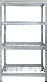 Kovový regál RIVET PRO 180x90x45 ocelová mřížka 4 úrovně pozinkovaná