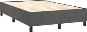 Box spring postel s matrací tmavě šedá 120 x 200 cm samet 3143074