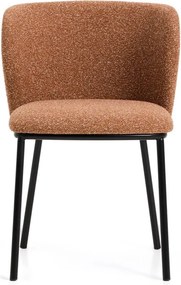 Čalouněné jídelní křeslo v terakotové barvě Ciselia – Kave Home