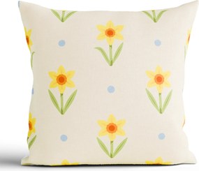 MK Lůžkoviny Bavlněný povlak na polštář Renforcé 40 x 40 cm - Narcis bíložluté