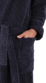 Bavlněný župan Athena s kapucí tmavě modrá 31 16 5952 unisex - S