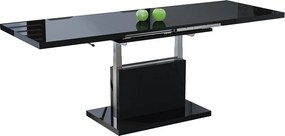 Mazzoni ASTON černý lesk, rozkládací, zvedací konferenční stůl, stolek - 70 cm