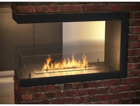 InFire - Rohový BIO krb 80x50 cm 3kW oboustranný