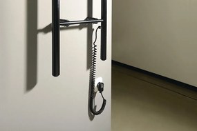 Sapho, KARBO Elektrický sušák ručníků, kulatý, 400x1120 mm, 87 W, černá, KB904