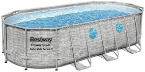 BESTWAY Power Steel Stacked Stone Swim Vista Bazénový set 549 x 274 x 122 cm, kartušová filtrace 56716