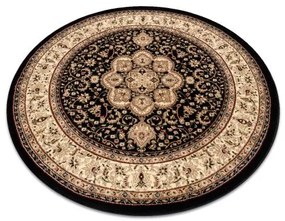Kulatý koberec ROYAL ADR model 521 černý  (Velikost: kruh 120 cm)
