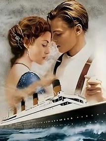 NORIMPEX Diamantové malování Titanic: Jack a Rose / 30x40 cm