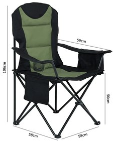 Kempingová židle FOTYN černo-zelená