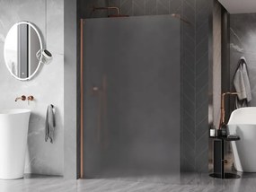 Mexen, Mexen Kioto-X sprchová stěna 70 x 200 cm, matná 10 mm, broušená měď - 800-070-101-65-30-X